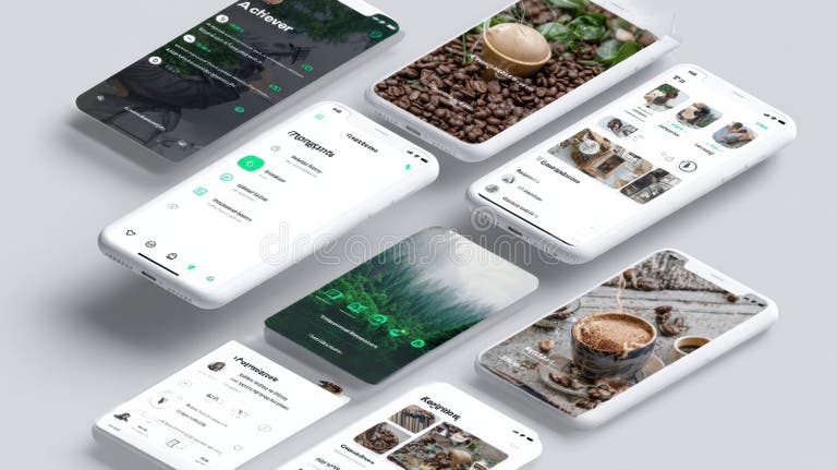 Mockup Showcasing a 3D Layered Interface Design for a Gratitude App ...