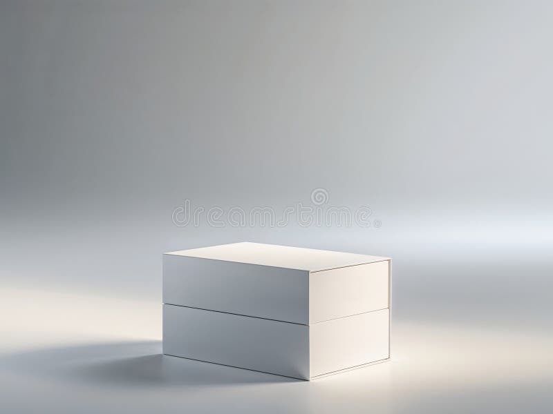 Mockup of a Simple White Box for Packaging and Presentation Purposes in ...