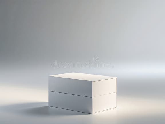 Mockup of a Simple White Box for Packaging and Presentation Purposes in ...