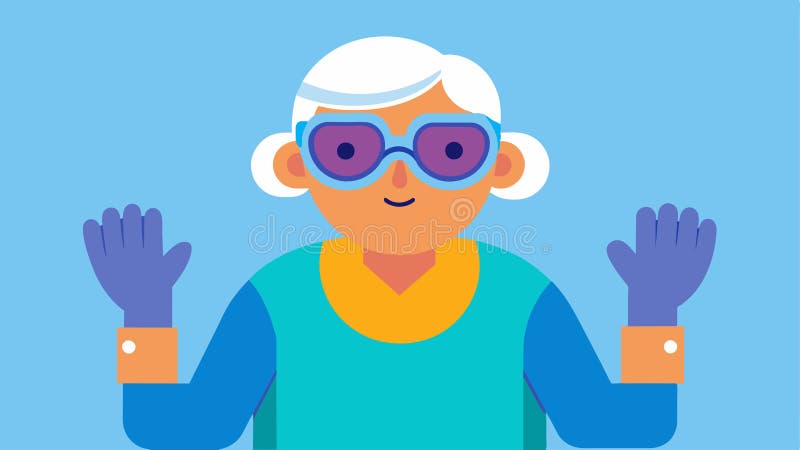 A Mockup Simulation Exercise Where Caregivers Wear Goggles and Gloves ...