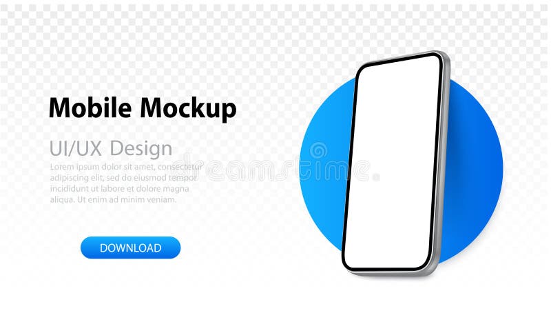 Mockup Smartphone Blank Screen. Blank Template UI UX for Presentation ...