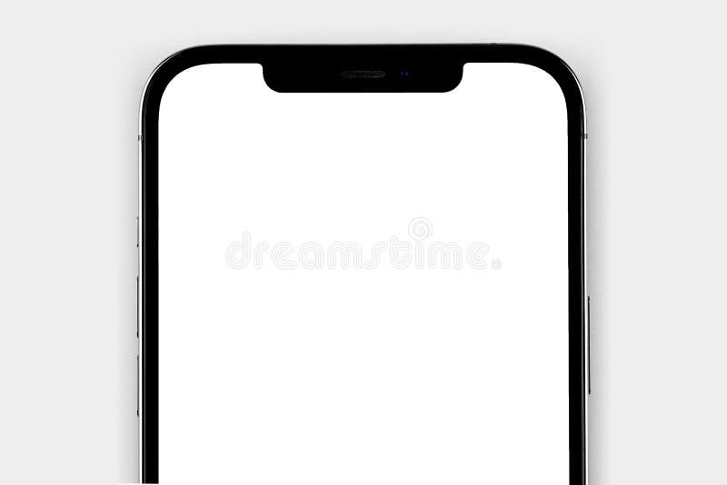 Mockup Smartphone IPhone with Blank White Empty Screen Editorial Photo ...