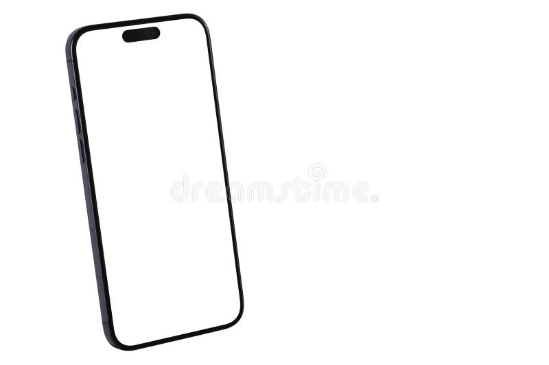 Mockup Smartphone IPhone 15 Pro Max Isolated with White, Blank Screen ... Mockup Smartphone IPhone 15 Pro Max Isolated with White, Blank Screen ...
