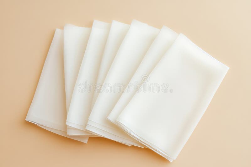 A Mockup of a Stack of Paper Napkins with Space To Add a Logo or ...