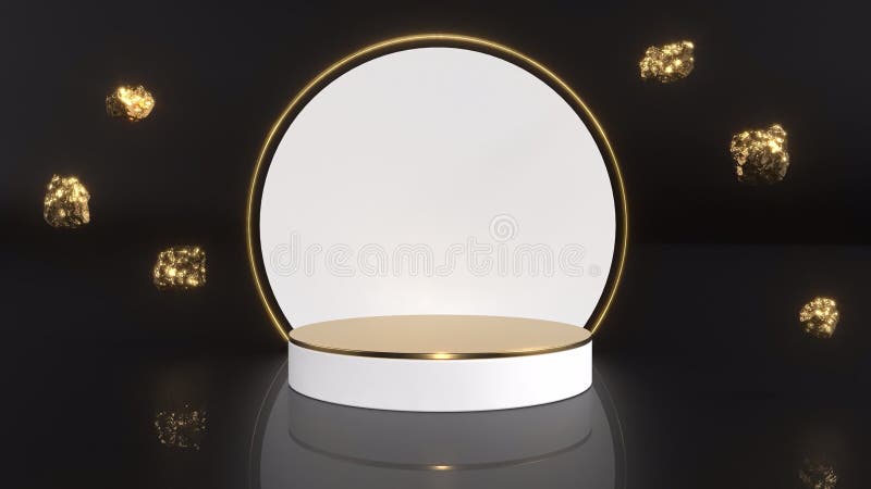 Mockup Stage Empty Black Scene Able To Loop Seamless Stock Video ...