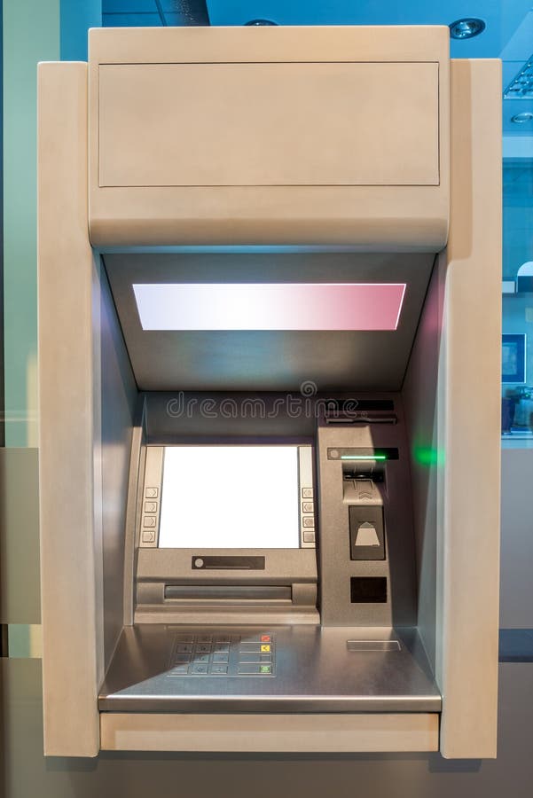 Mockup of Street ATM Teller Machine Stock Photo - Image of deposit ...