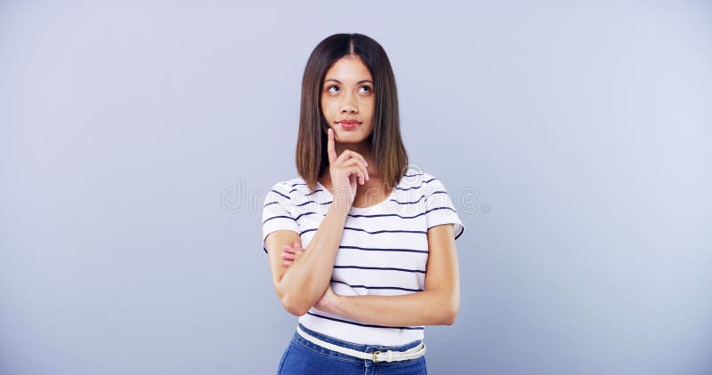 Mockup, Student and Thinking with Woman in Studio for Education ...