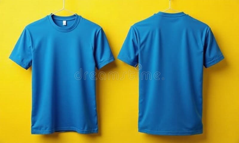 Mockup T Shirt Plain Design Front and Back Stock Illustration ...