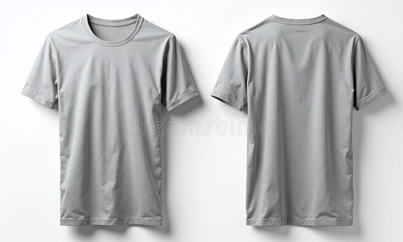 Mockup T Shirt Plain Design Front and Back Stock Illustration ...