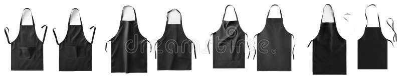 Mockup Template for Artwork Graphic Design with Black Blank Apron for ...