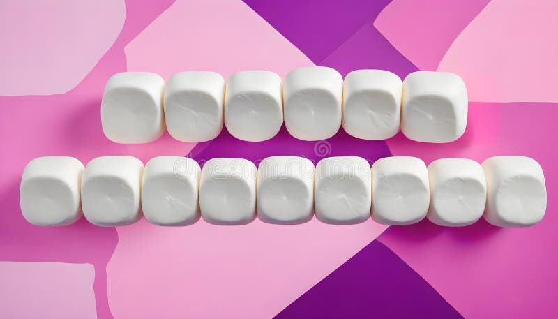 Mockup for Text with Letters on Marshmallows and Pink Purple Background ...