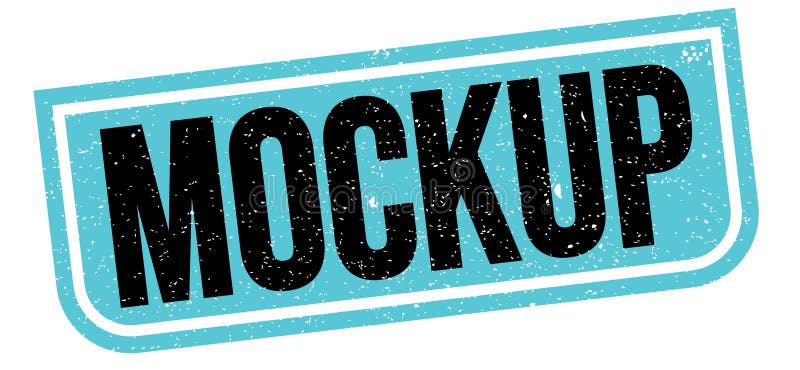 MOCKUP Text Written on Blue-black Stamp Sign Stock Illustration ...