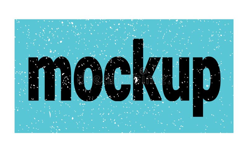 Mockup Text Written on Blue-black Stamp Sign Stock Illustration ...