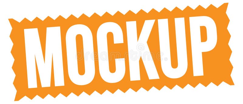 MOCKUP Text Written on Orange Stamp Sign Stock Illustration ...
