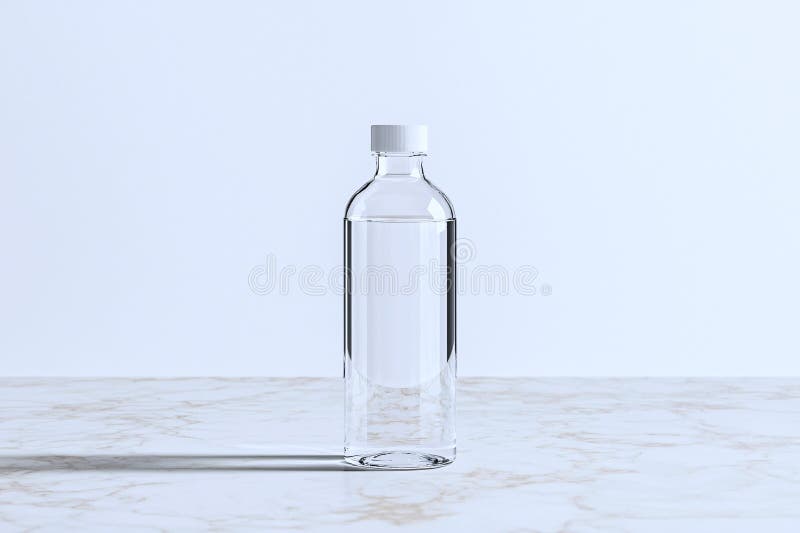 Mockup of a Transparent Drink Bottle with Customizable Labels ...