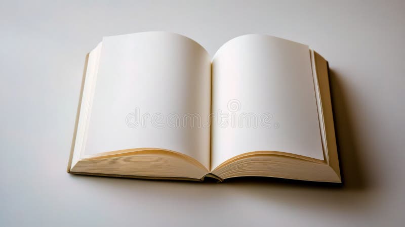 A Mockup of an Unbound Notebook Lying Open, Showcasing Its Blank White ...