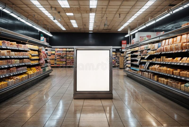 AI Generated. Mockup of Vertical Advertising Poster for Hypermarket ...