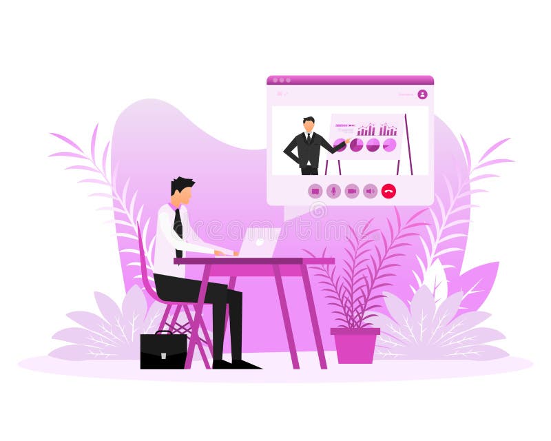 Mockup with Video Call People. Mobile Phone Mockup Vector Illustration ...