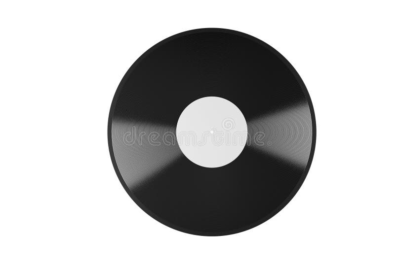 Mockup of a Vinyl Record on White Background 3d Render Stock ...