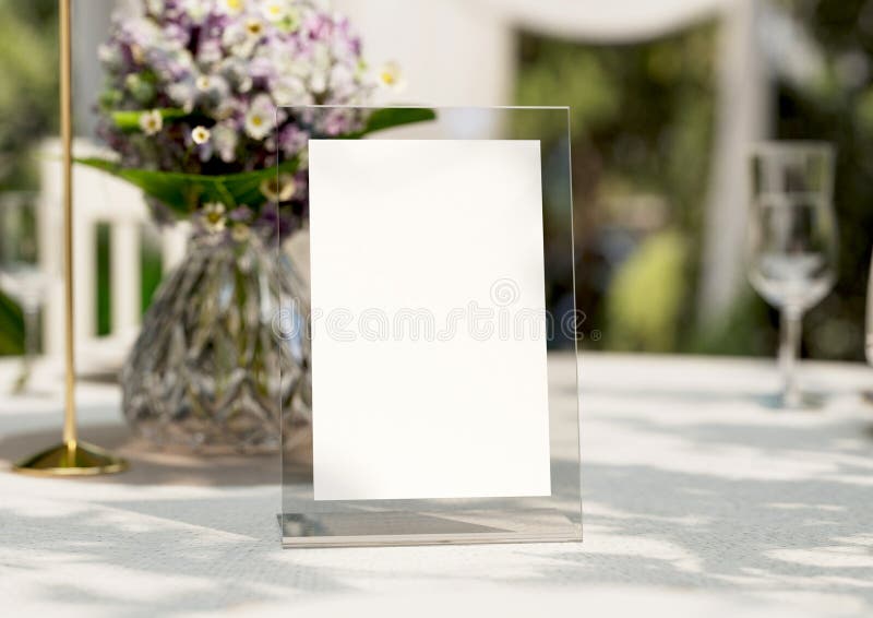 Mockup White Blank Space Card, for Greeting, Table Number, Wedding ...