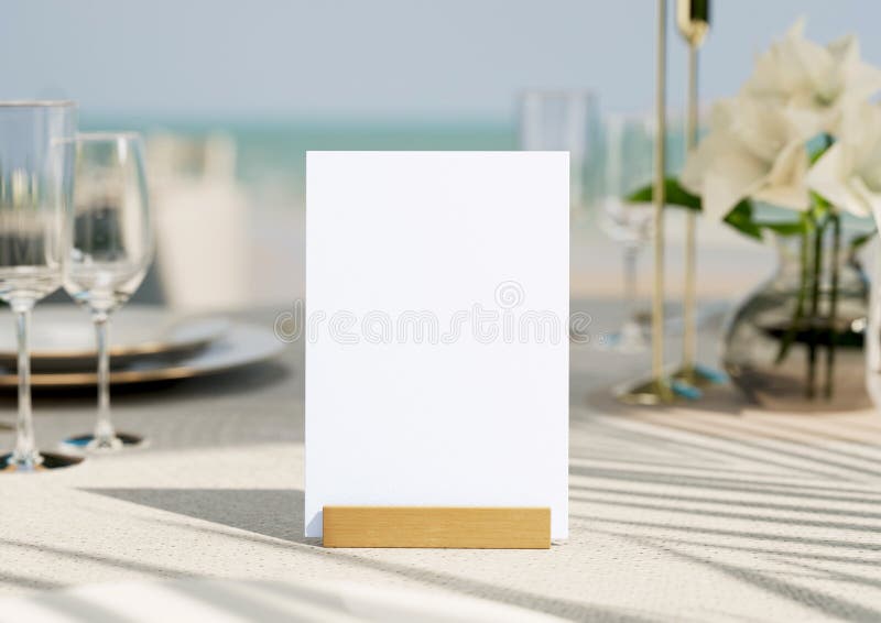 Mockup White Blank Space Card, for Greeting, Table Number, Wedding ...