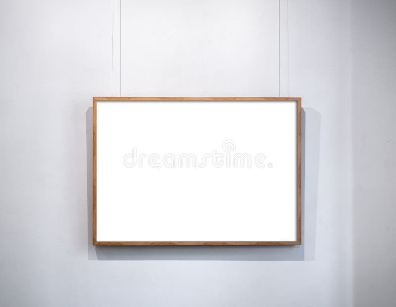 Mockup White Blank Space in Thin Wooden Square Picture Frame ...