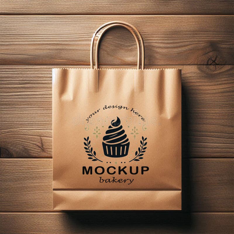 Bakery Package Mockup with Croissant Stock Illustration - Illustration ...