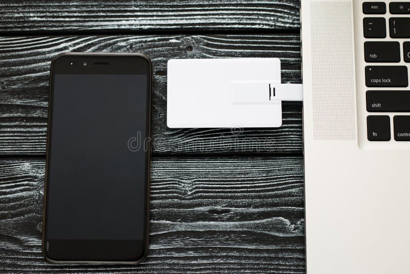 Mockup White Flash Memory Usb Card Stock Image - Image of plastic ...