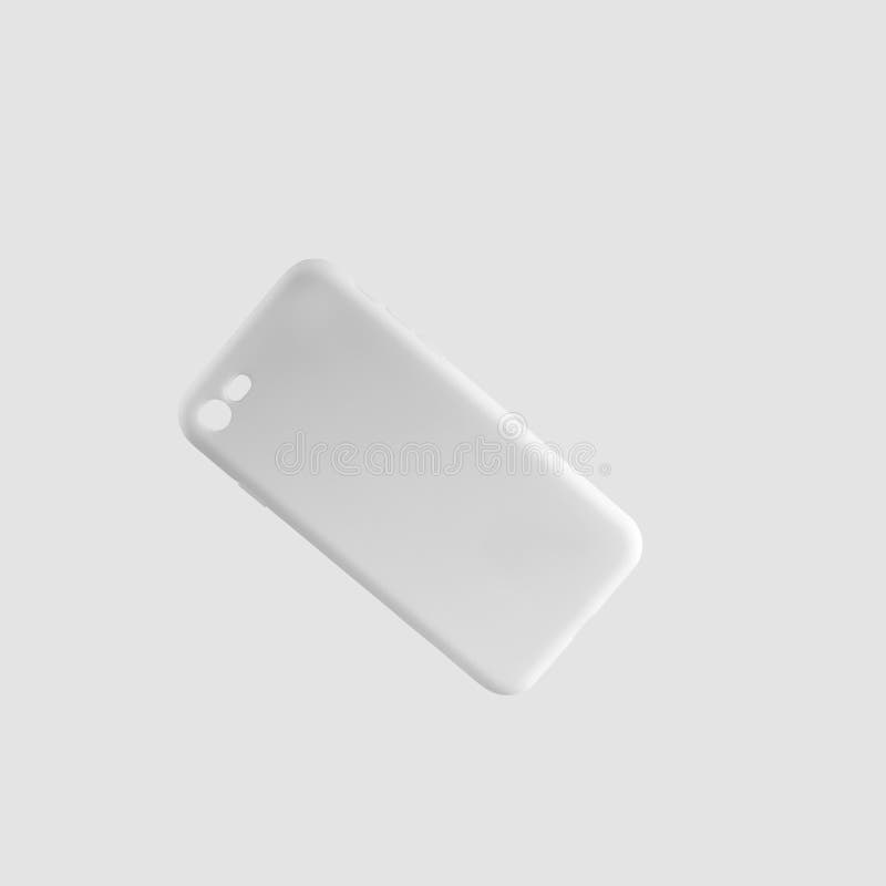 Mockup White Phone Case on an Isolated Background for Advertising and ...