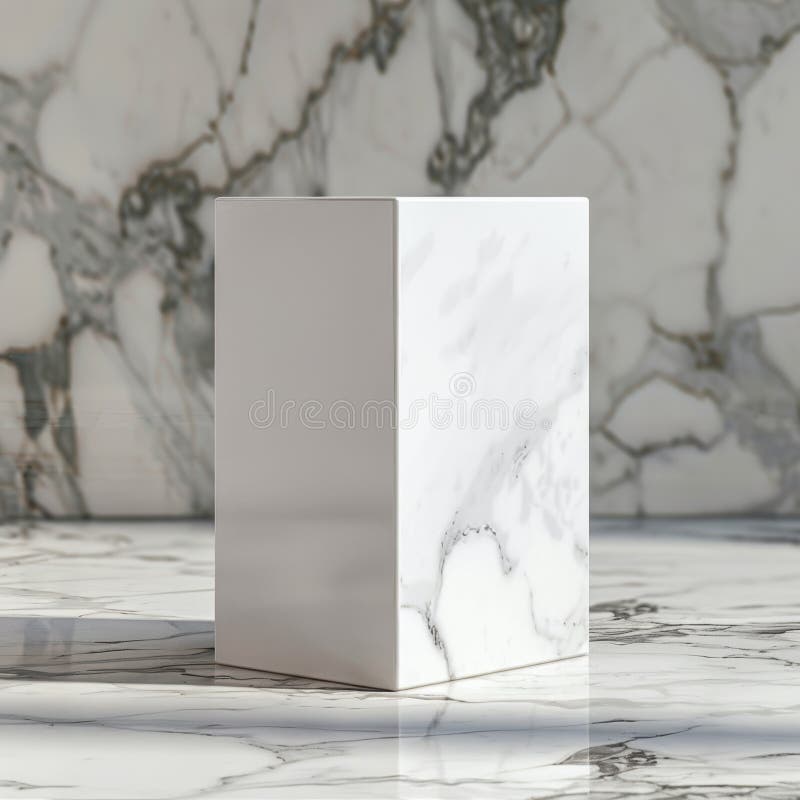 Mockup of a White Rectangle with a Longer and Higher Perspective on a ...