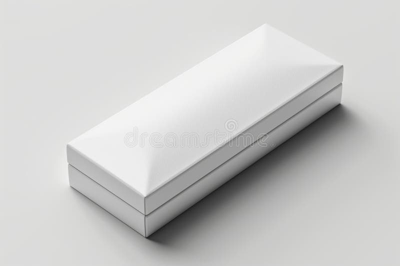 Mockup of a White Rectangular Box Stock Illustration - Illustration of ...