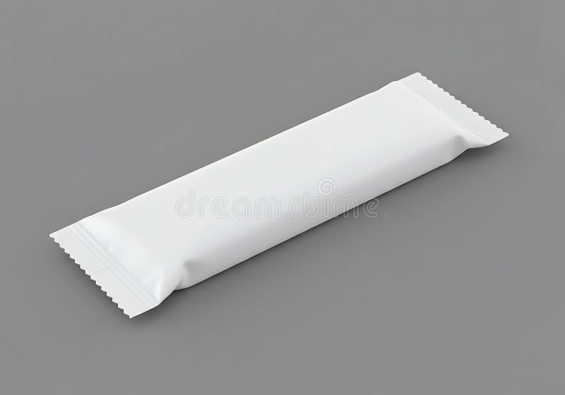 A Mockup White Rectangular Packet on Grey Surface Stock Illustration ...