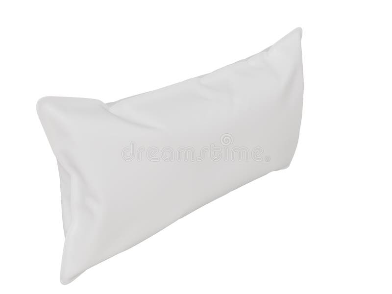 Mockup White Rectangular Pillow. 3d Render Stock Illustration ...