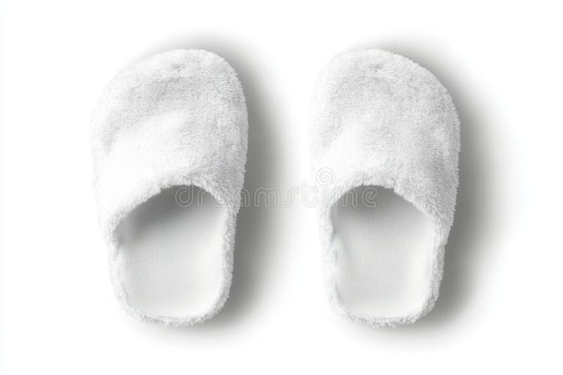 Mockup for White Slippers, Showing the Front, Back, and Top Views Stock ...