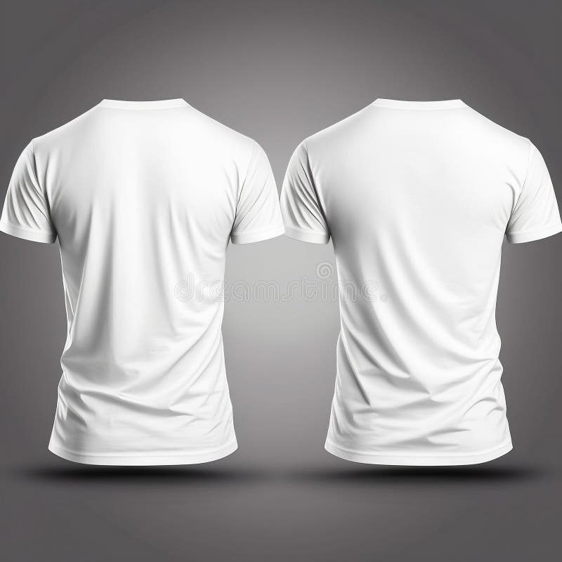 Mockup of a White T-shirt Featuring Both Front and Back Views. this ...