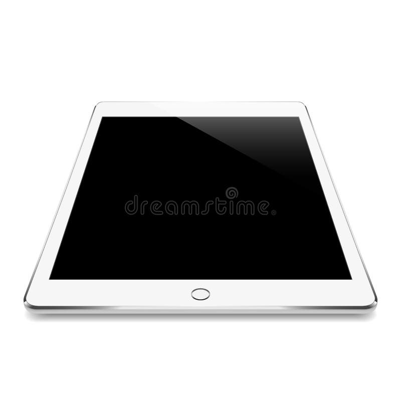Mockup White Tablet Isolated on White Vector Design Stock Vector ...
