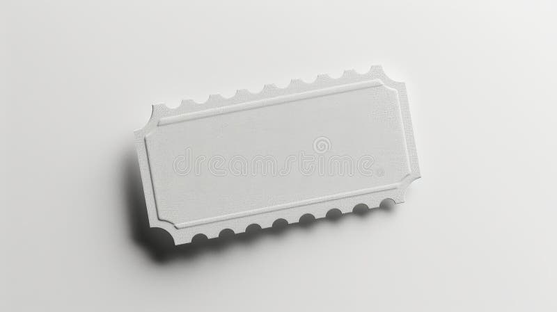 Mockup of White Ticket with Paper Texture Stock Photo - Image of cinema ...