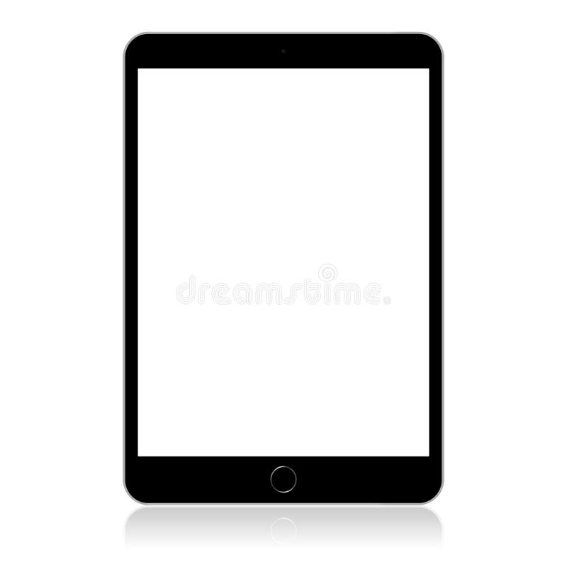 Mockup of Wireless Device Tablet on White Stock Illustration ...