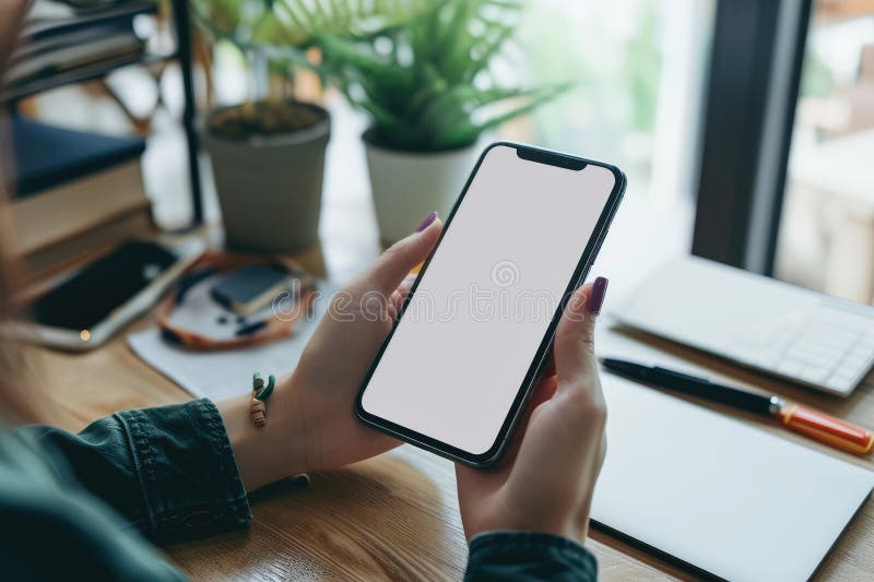 Mockup, Womans Hand Holding Using Mobile, Mobile App Design and ...