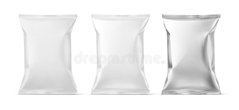 Mockups for Flow-packs Collection. Potato Chips Pack. Vector Stock ...