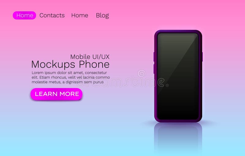 Mockups Ui Template, Web Site Banner App Screen. Vector Stock Vector ...