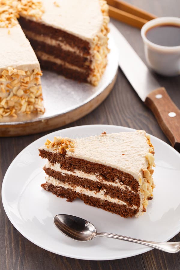 Moco cake with almond stock photo. Image of coffee, baking - 41964944