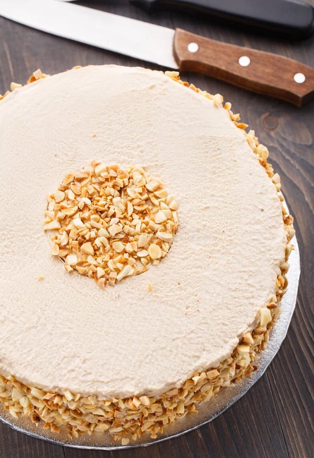 Moco cake with almond stock photo. Image of coffee, baking - 41964944