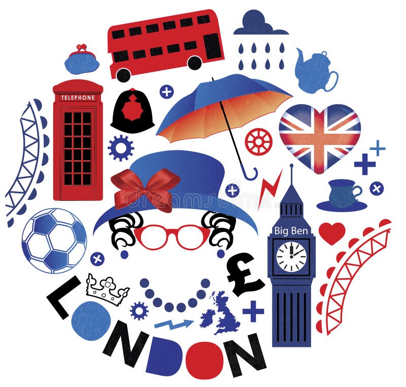 Modèle Avec Des Symboles De Londres Illustration de Vecteur ...