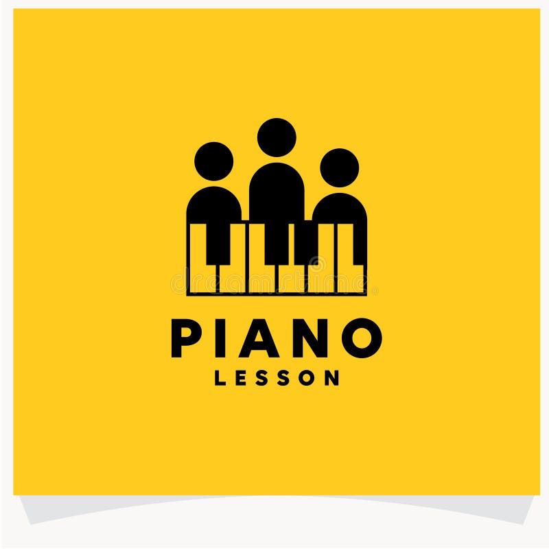 Modèle De Conception Du Logo De La Leçon De Piano Illustration de ...