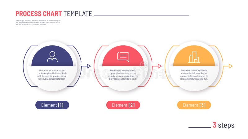Modèle De Graphique De Processus Infographique Vectoriel Trois étapes ...