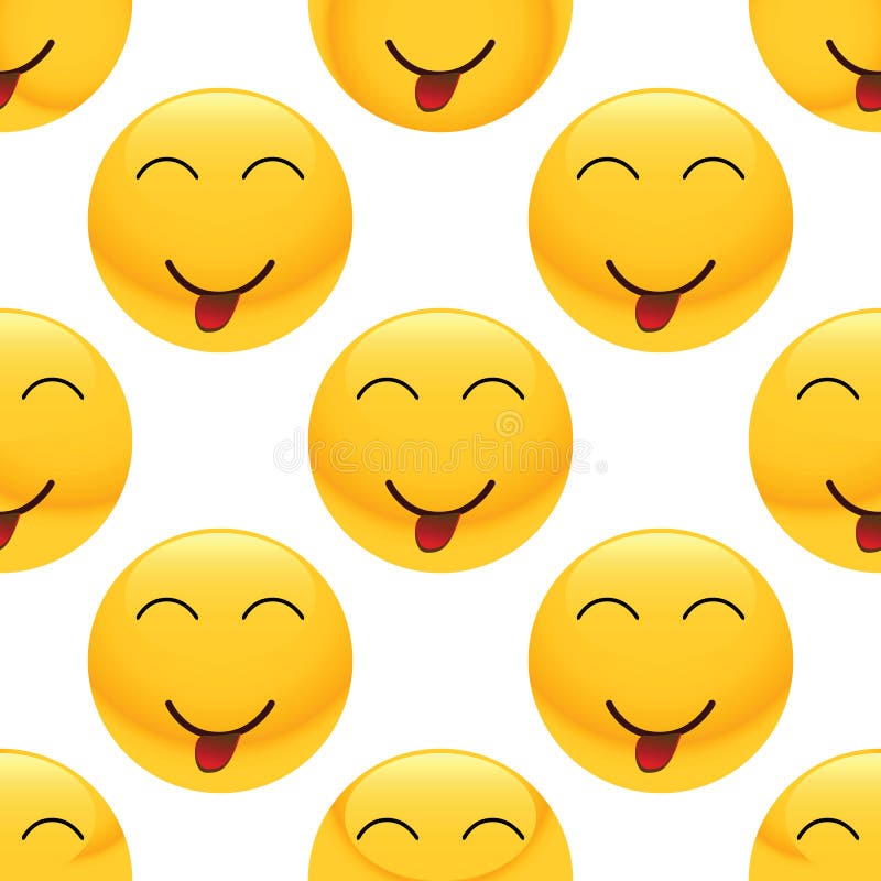 Modèle De Taquinerie D'émoticône Illustration de Vecteur - Illustration ...