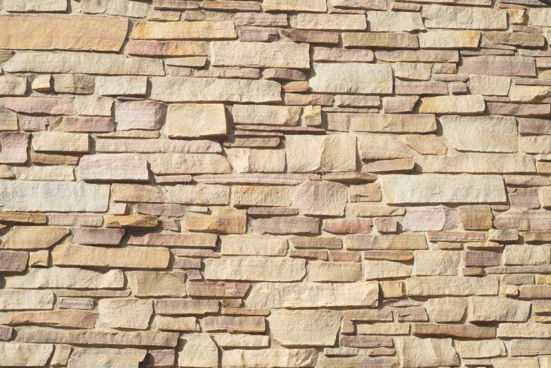 Modèle Extérieur De Texture De Briques Beiges De Mur En Pierre Photo ...