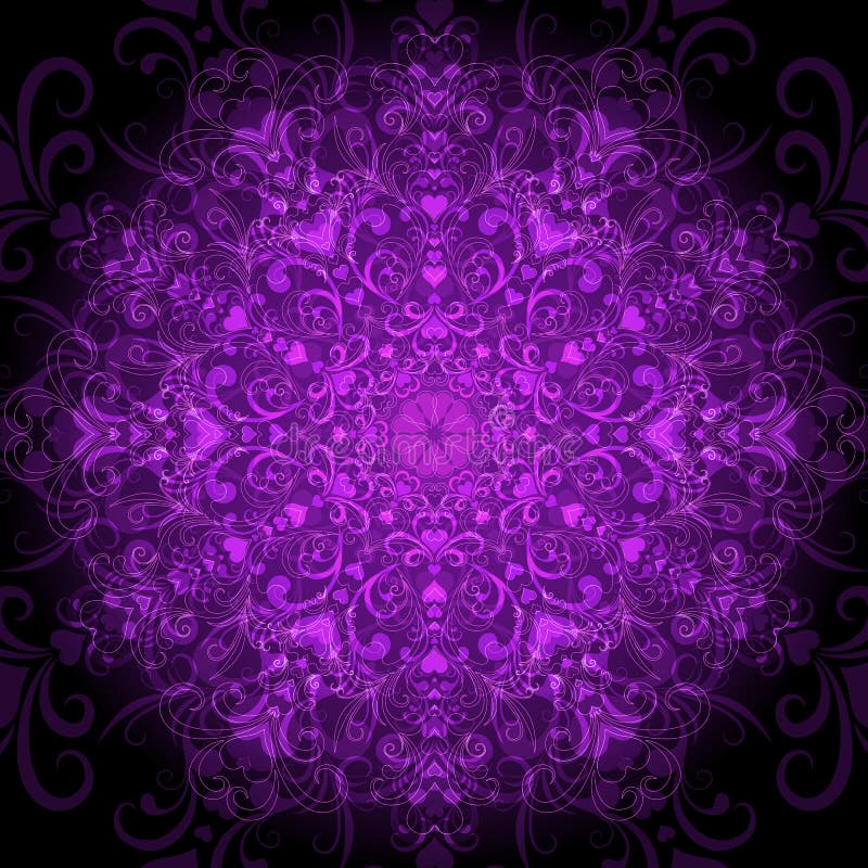 Modèle rond violet foncé illustration de vecteur. Illustration du ...
