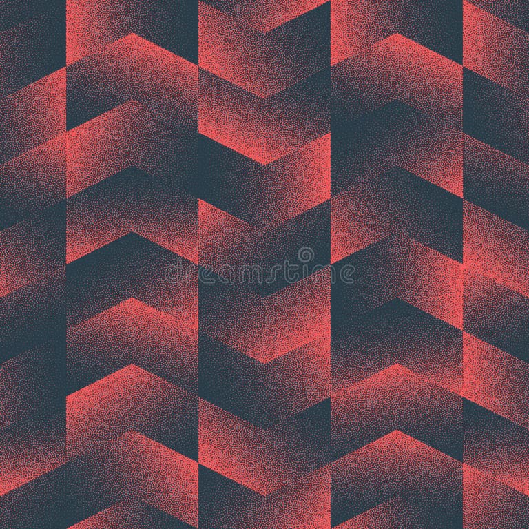 Mod Chevron Seamless Pattern Trend Dot Work Abstract Vector Red Black Background Stock Vector ...
